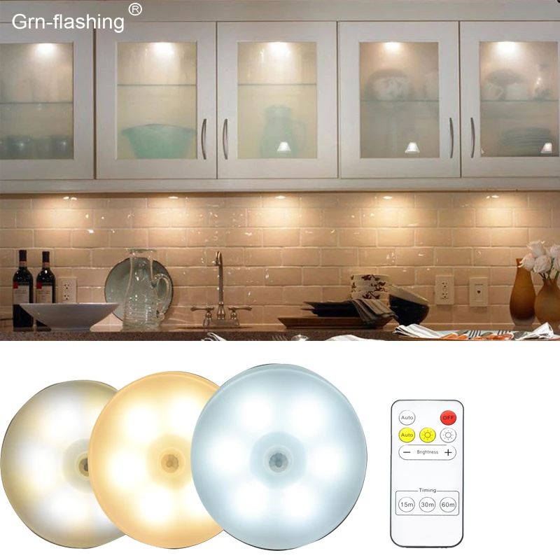 Wireless Remote Control Under Cabinet Kitchen Light USB Rechargeable ...