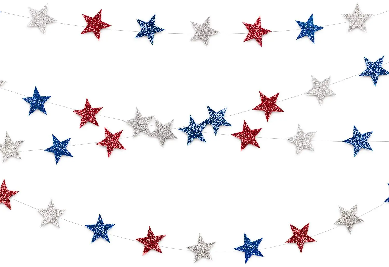 Red White And Blue Stars Banner Clipart