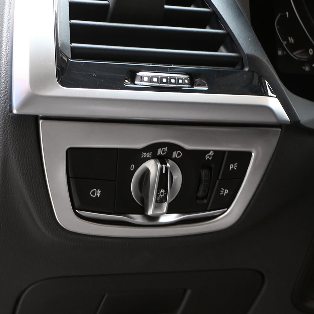 Car Headlight Head Light Switch Knob Button Panel Cover Trim Sticker ...