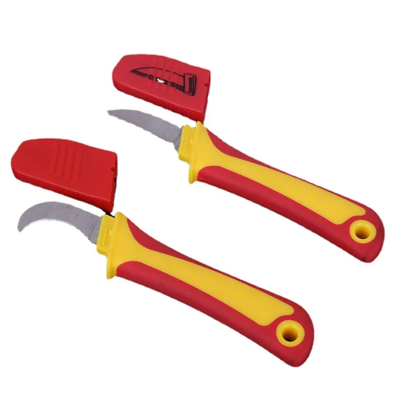 1PcsInsulated-Electrician-Knife-Cable-Stripping-Knife-Straight-Curved ...