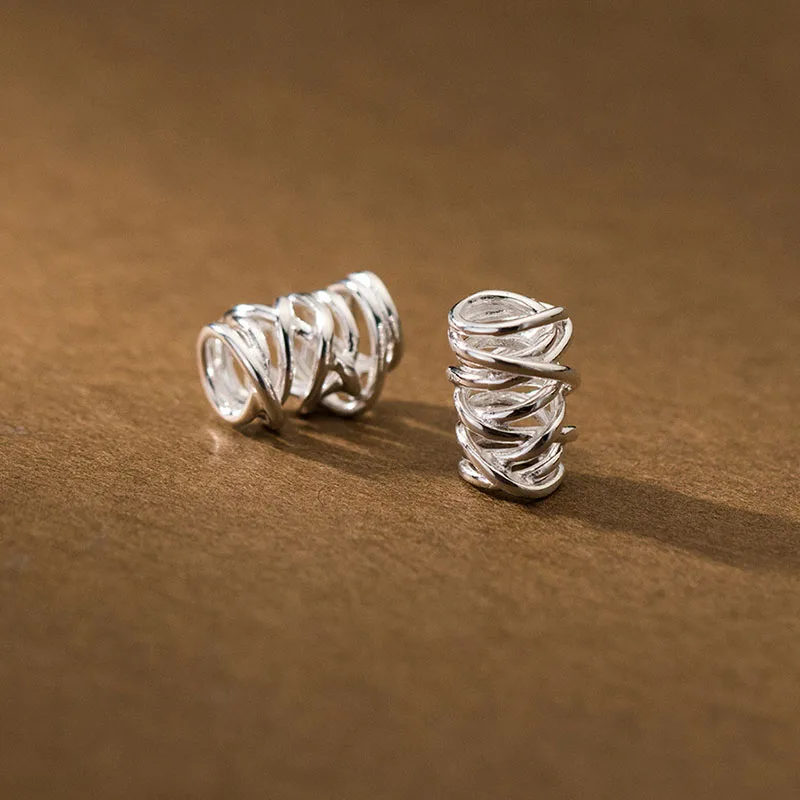 1pc-Lot-925-Sterling-Silver-Irregular-Silver-Thread-Winding-Hollow ...