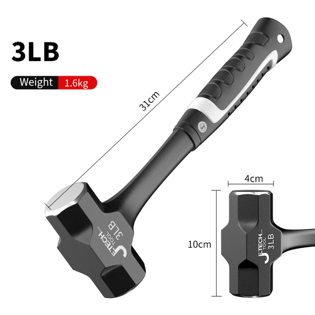 Z50 2LB-3LB Sledge Hammer Heavy Duty One-Piece Forged Steel Brick ...