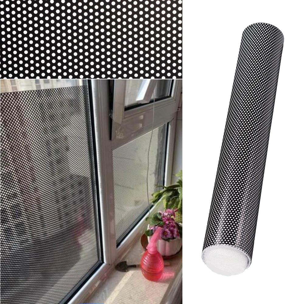 60x120cm-Black-Perforated-Vinyl-Window-Film-Mesh-Stickers-Room-Privacy ...