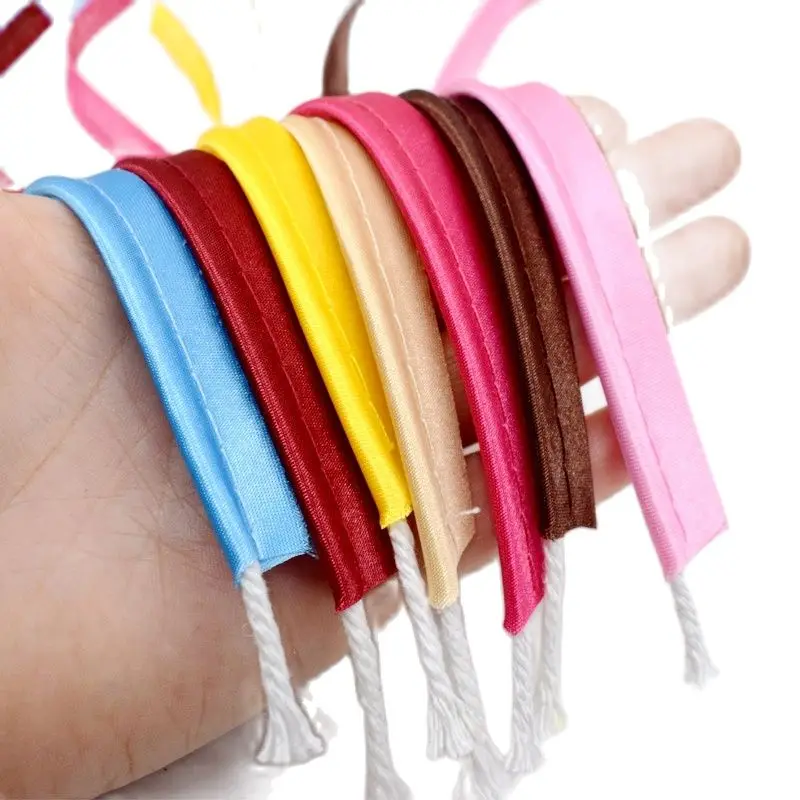 12mm Polyester Satin Bias Tape With Cord Piping Tape Home Textile ...