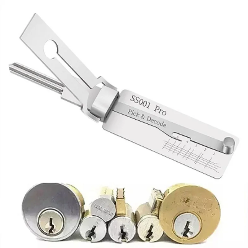 SS001 304 Stainless Steel Lock Key Precision Hook Pick Set Door Lock ...