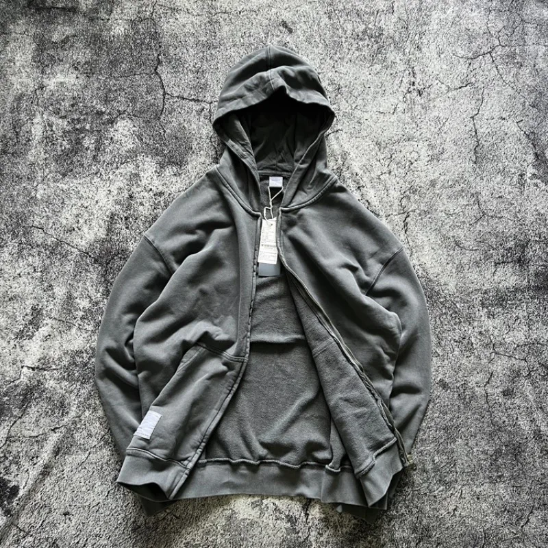 Heavyweight-American-Vintage-Casual-Dyed-Distressed-Hooded-Hoodies ...