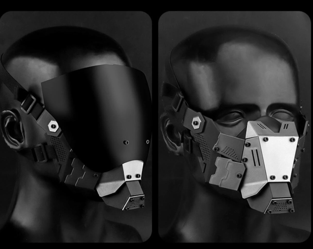 "commander" Mask Cosplay Mask Dual-use Functional Wind Tech Camouflage ...