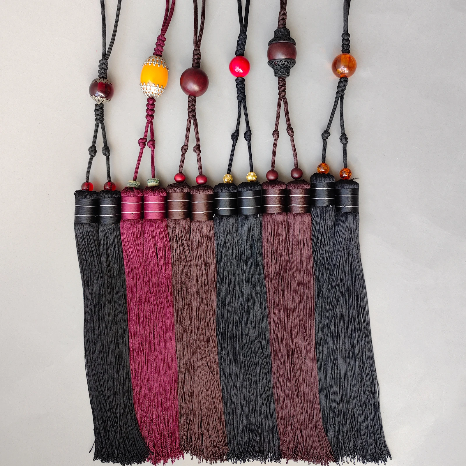 Real-Silk-Tai-Chi-Sword-Accessories-Black-Sword-Tassel-Martial-Arts ...