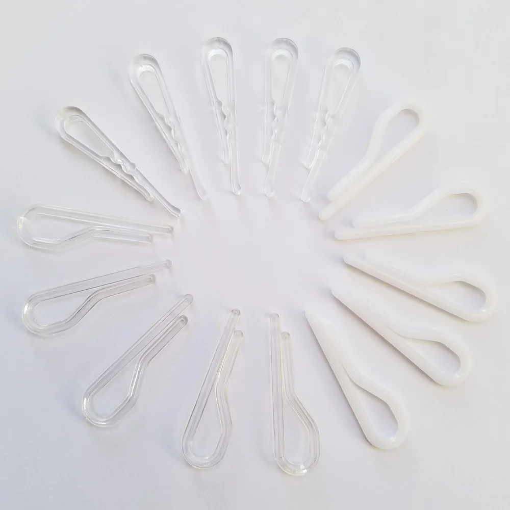 L 36mm 38mm Clear plastic garment clips 100pcs/lot white clip for shirt ...