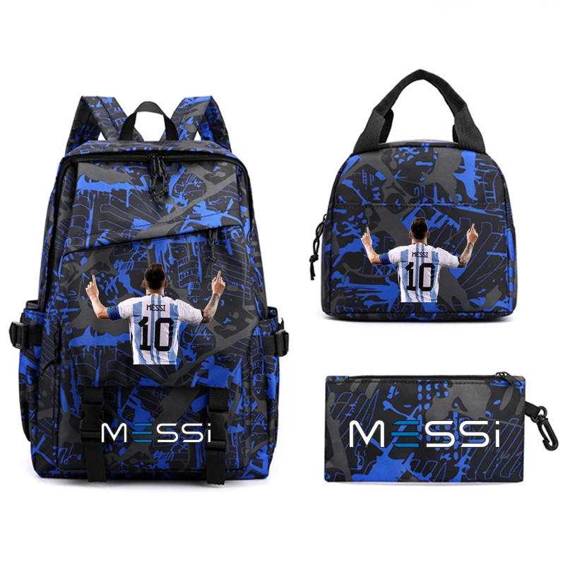 Messi-Backpacks-3pcs-Teens-Bookbag-Nylon-Rucksack-Football-Girl-Boys ...