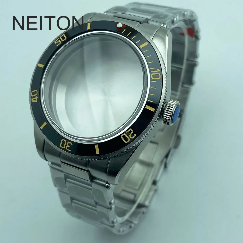 NEITON-39mm-sapphire-glass-silver-sterile-watch-case-black-blue-red ...