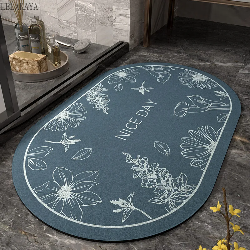 Modern Water Absorbent Carpet Non slip Entrance Bathroom Doormat Quick ...