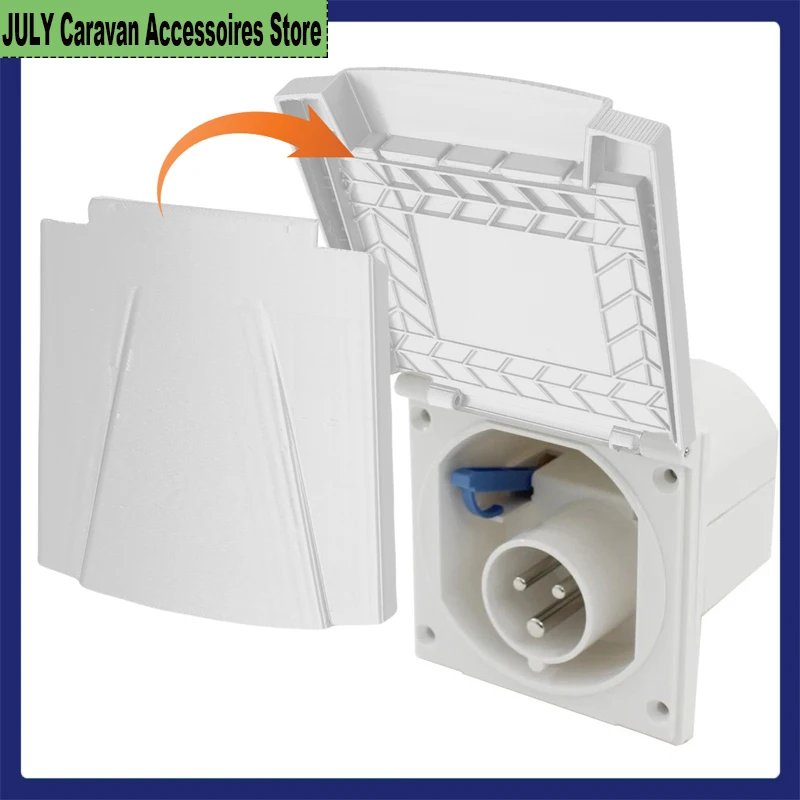 1Pc Cover Flap Lid White For Outdoor Electric Hook Up Socket Built-In ...