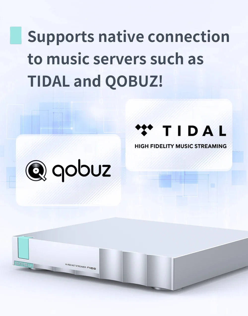 SMSL N100 player Hi-Res net streamer Supports TIDAL / Airplay / DLNA ...