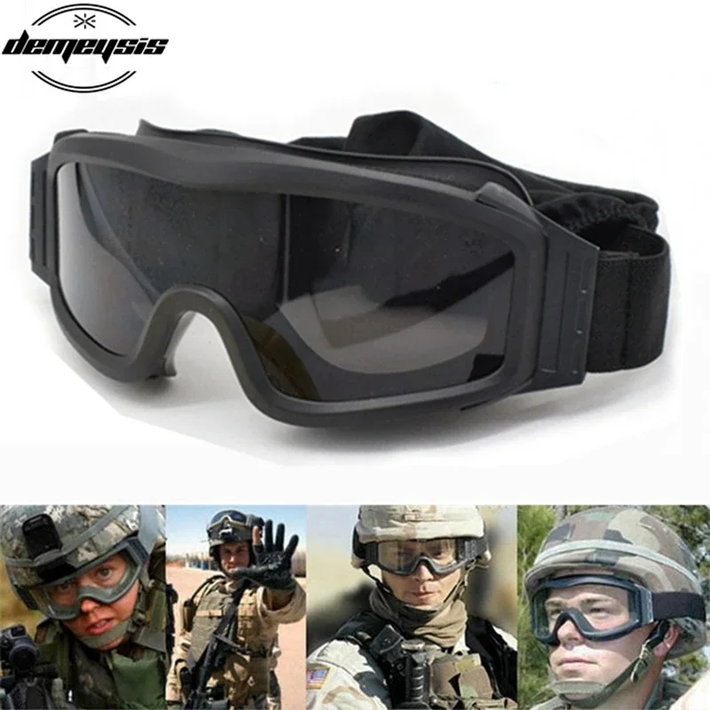 Tactical-Goggles-with-3-Lens-Combat-Glasses-Airsoft-Paintball-Eye ...