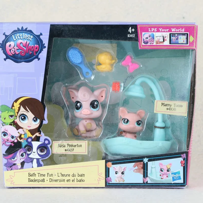 Hasbro-Little-Pet-Shop-Cat-Puppy-Old-Figma-Sandy-Piggy-Banheira ...