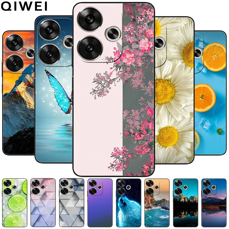 For Xiaomi Poco M6 4G Case Soft TPU Flowers Beautiful Phone Cases On ...