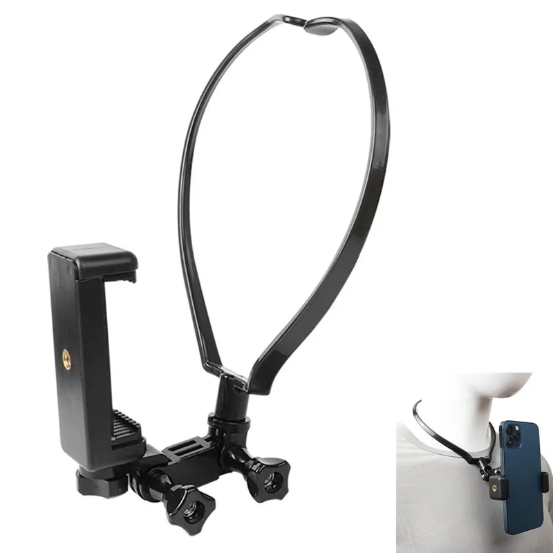 Mobile Phone Selfie Neck Holder Hands Free Wearable Lazy Phone Stand ...