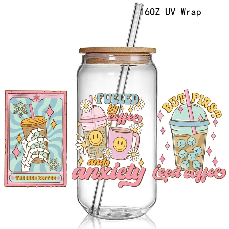 New-Fuled-by-Coffe-3D-UV-DTF-Cup-Wrap-Transfers-Stickers-Coffee-Anxiety ...