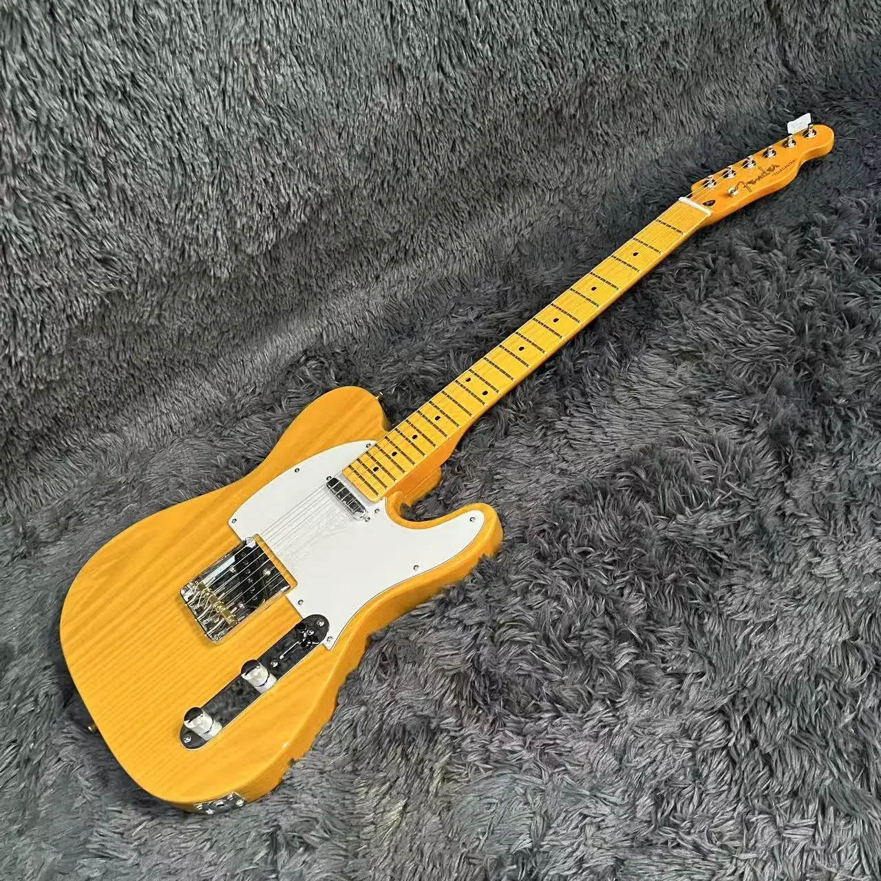 Yellow Telecaster Guitar: The Transparent Yellow Ash & Maple Solid-Body ...