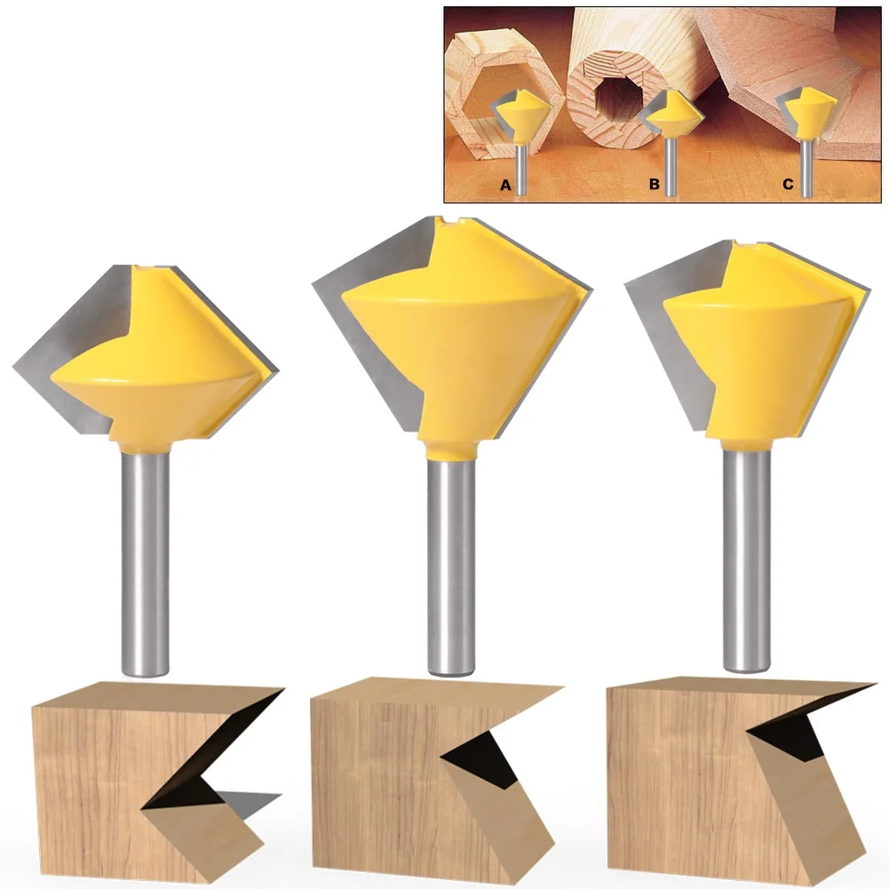 1Pcs-6-8-12-Sides-Polygon-Bird-Mouth-Router-Bit-8mm-Shank-Woodworking ...