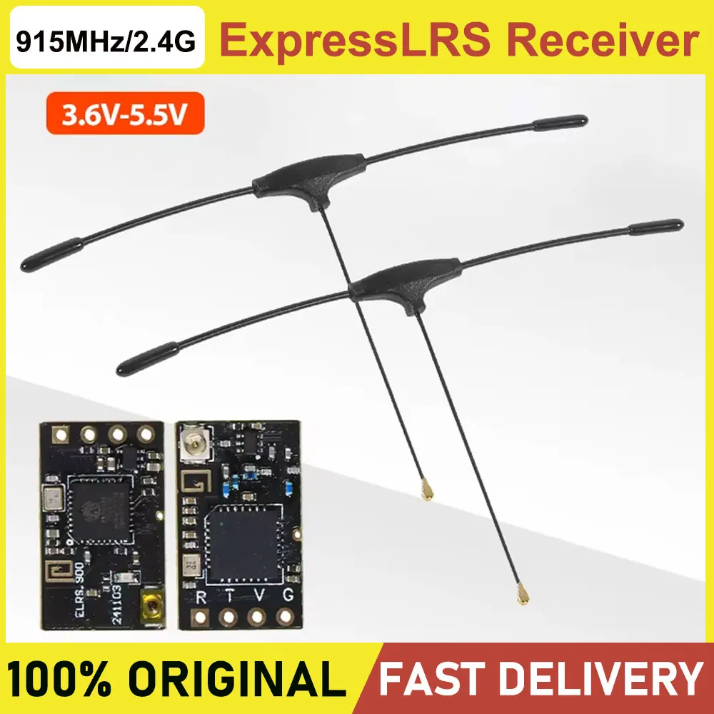 HAPPYFISH ELRS 915MHz/2.4G ELRS Receiver with T type Antenna Support ...