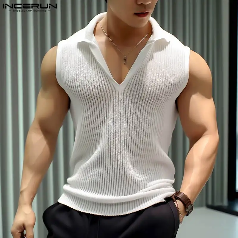 Men-s-Tank-Tops-Lapel-Sleeveless-Striped-Mesh-Transparent-2024-Male ...