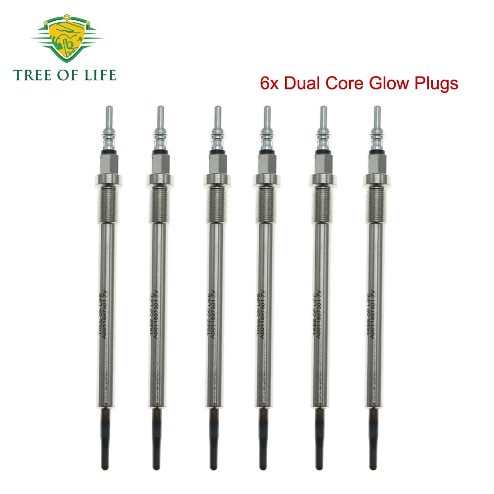 4/6x Glow Plug 7V For Mercedes A/B/E/C/S-CLASS W212 W213 S213 C207 W221 ...