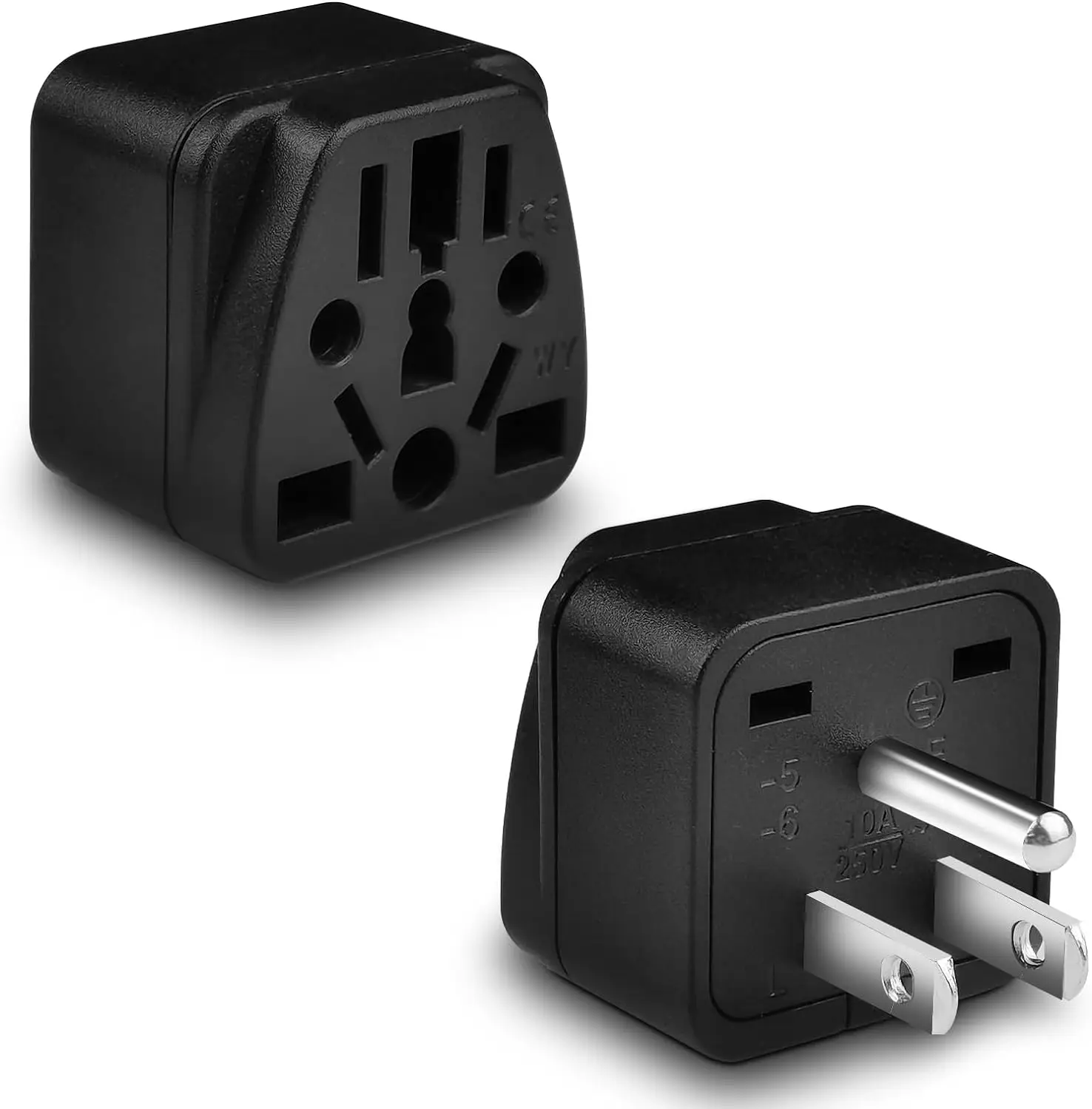 European-to-US-Plug-Adapter-2-Pack-UK-to-US-Plug-Adapter-Universal-to ...