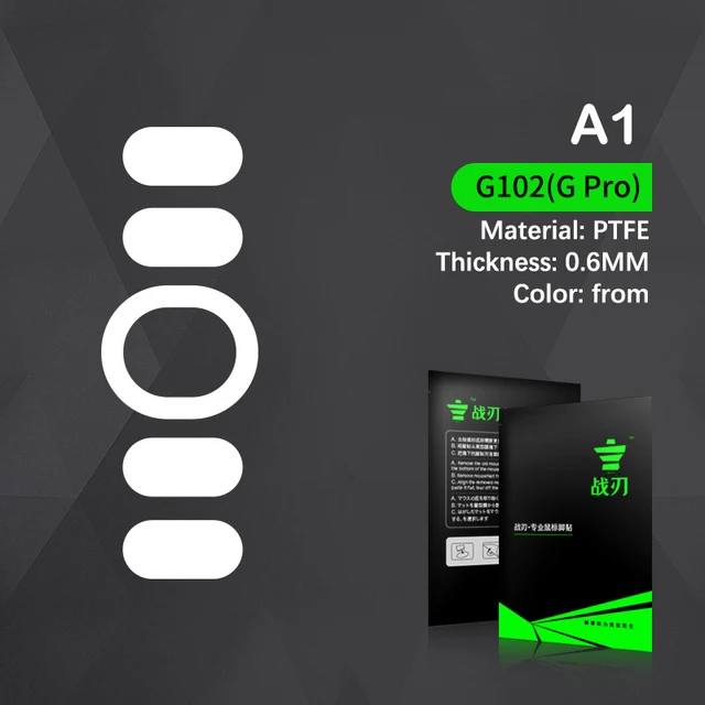 Patines de ratón de 0,6mm de espesor para Logitech G102 GPRO G304 G305 ...