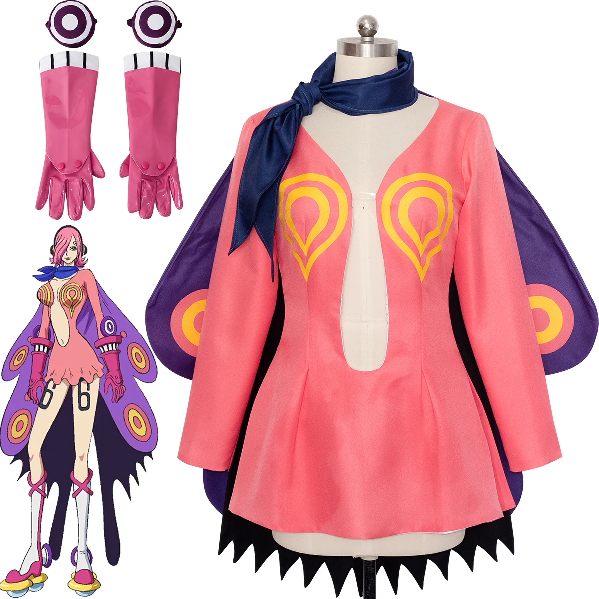 Whole Cake Island Arc Vinsmoke Reiju PoisonPink Cosplay Costume Anime ...