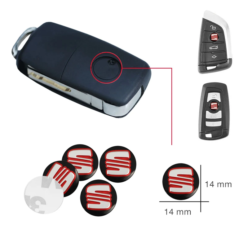 5-10Pcs-Car-Remote-Key-Fob-Logo-Radio-button-Sticker-For-Seat-6l-6J ...