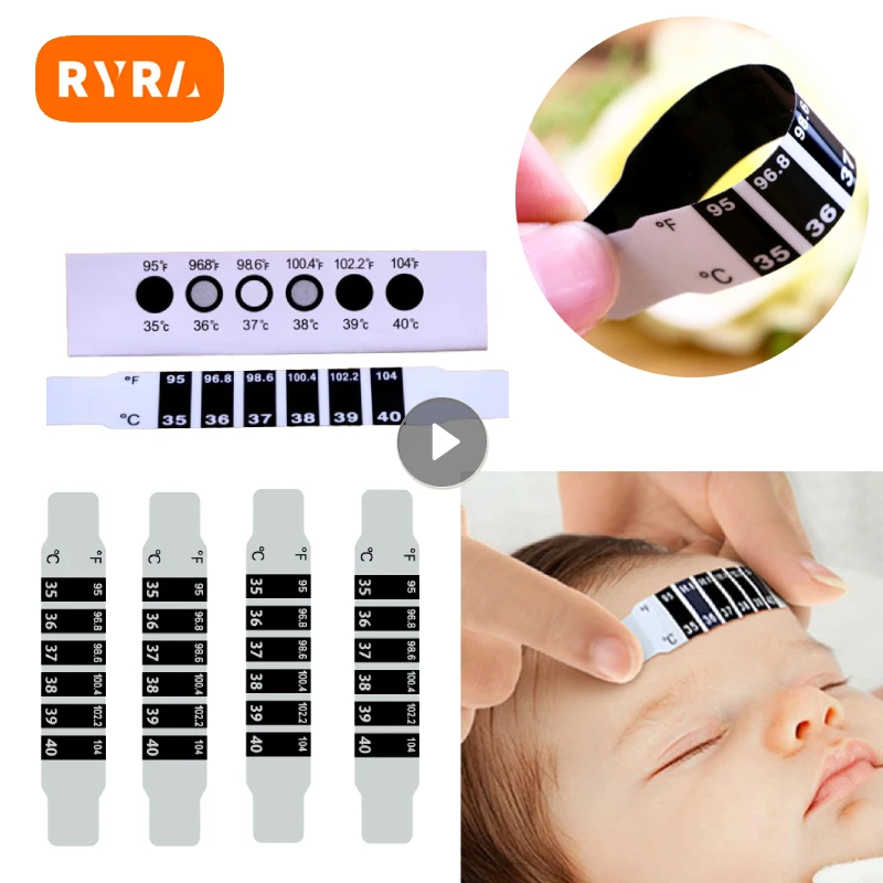 5-10-20Pcs-Flexible-And-Reusable-Forehead-Bar-Thermometer-Temperature ...