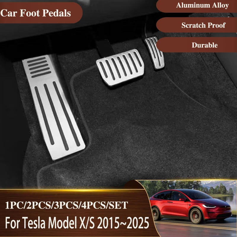 Car Foot Pedal For Tesla Model X S 2015~2025 Aluminum Alloy Pedal Car ...