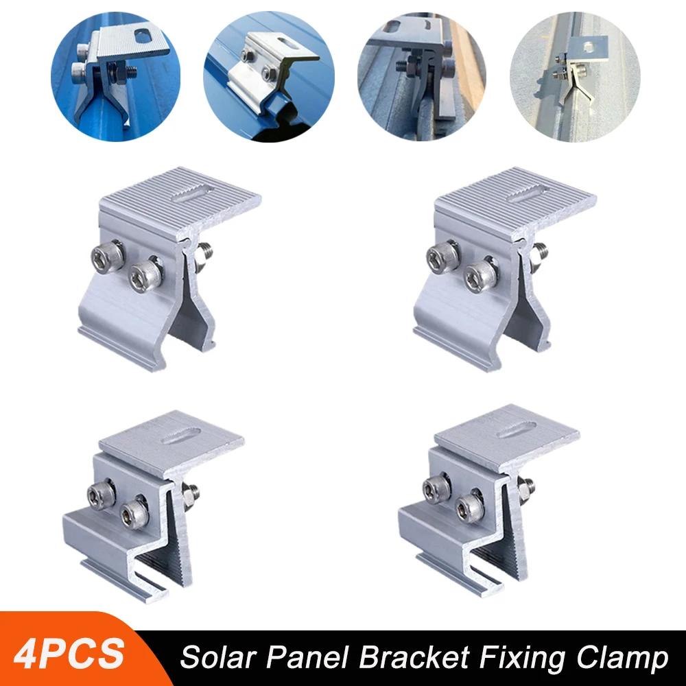 New-Solar-Panel-Clamp-Roof-Mounting-Bracket-Fixing-Clips-Photovoltaic ...