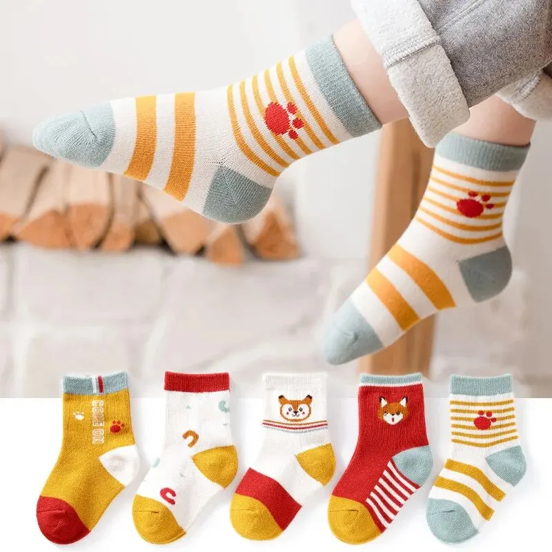 Children-Mid-calf-Socks-Autumn-Winter-Style-Cartoon-Children-Socks ...