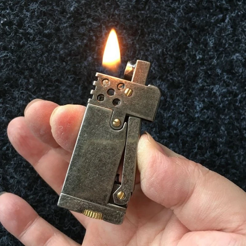 Retro-Kerosene-Flint-Side-Pressure-Ignition-Cigarette-Lighter-Gasoline ...