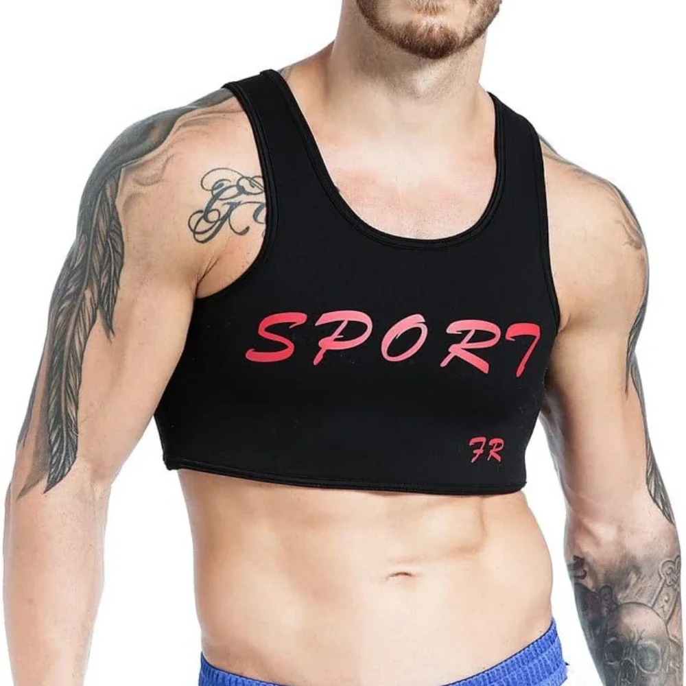 Men-s-Neoprene-Brace-Vest-Chest-Support-Strap-Protective-Gear-Fitness ...