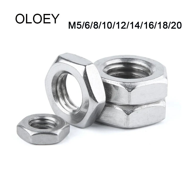 2-40pcs M5 M6 M8 M10 M12 M14 M16 M18 M20 M22 GB6172 304 Stainless Steel ...