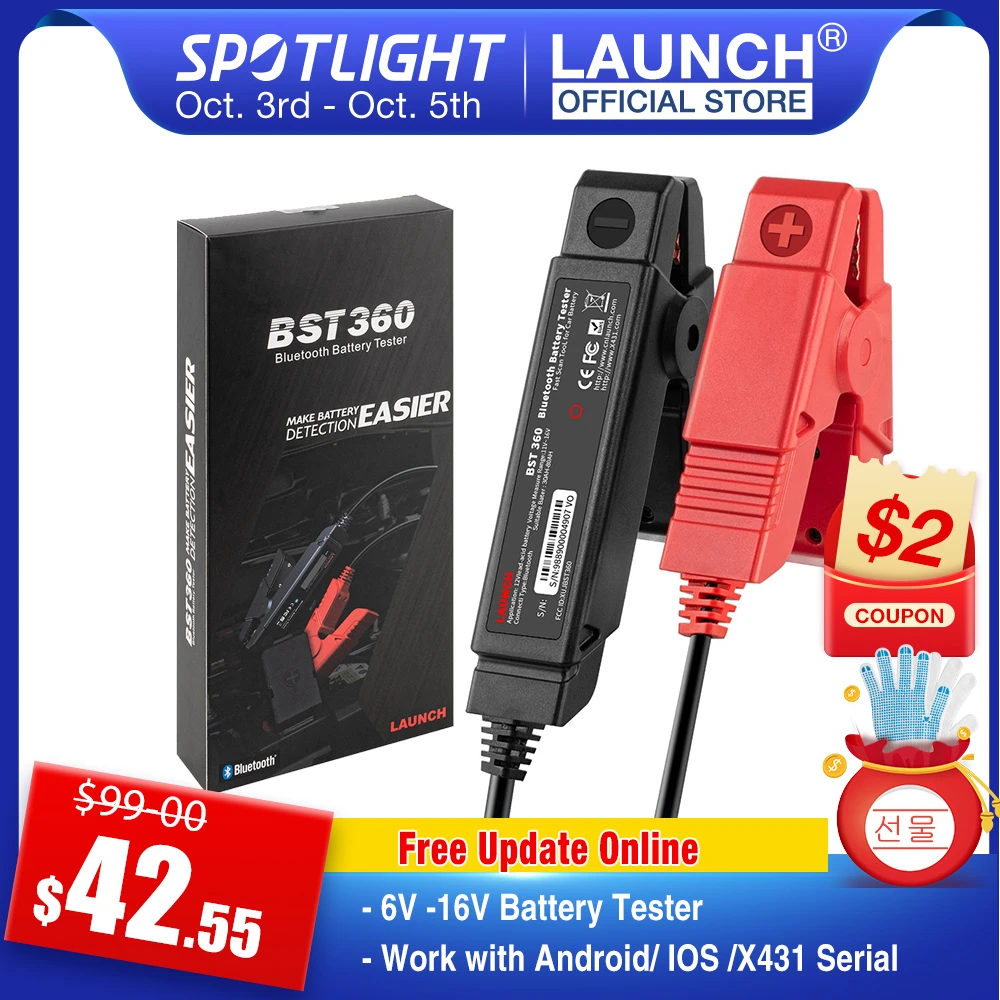 LAUNCH BST360 12V Car Battery Tester Automotive Cranking Charging ...