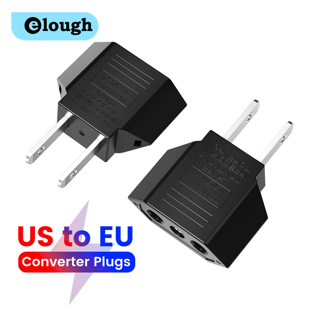 Elough-US-To-EU-Converter-Plugs-US-America-To-EU-European-Power-Adapter ...