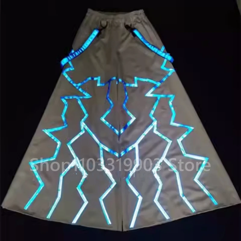 Unisex-Street-Cool-Blue-Stripe-Night-Vision-Phat-Shuffle-Pants-Luminous ...
