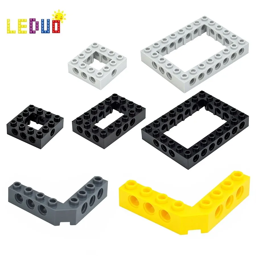 Moc Building Blocks Technical 4x4 6x8 Frame Brick with Holes DIY ...