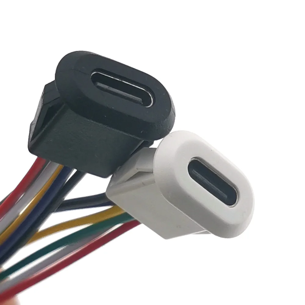 6pin-USB-Type-C-Connector-Female-Type-C-With-Card-Buckle-5A-High ...