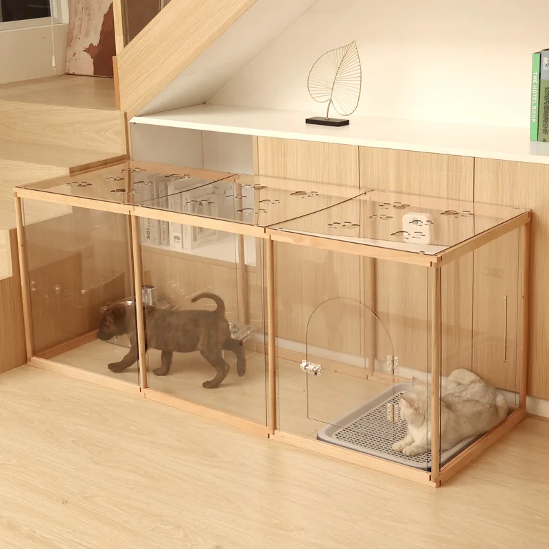 Pet Fence with Top Cat Small Dog Dog Rabbit Isolation Anti-prison Break ...