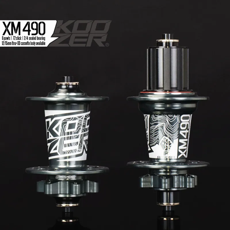 Ultralight Koozer XM490 Hubs 4 Bearing Mountain Bike Hub Front Rear HG ...