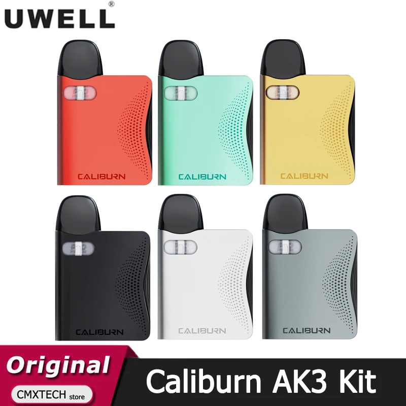 Original Uwell Caliburn AK3 Pod Kit 520mAh Battery 13W Vape 2ml ...
