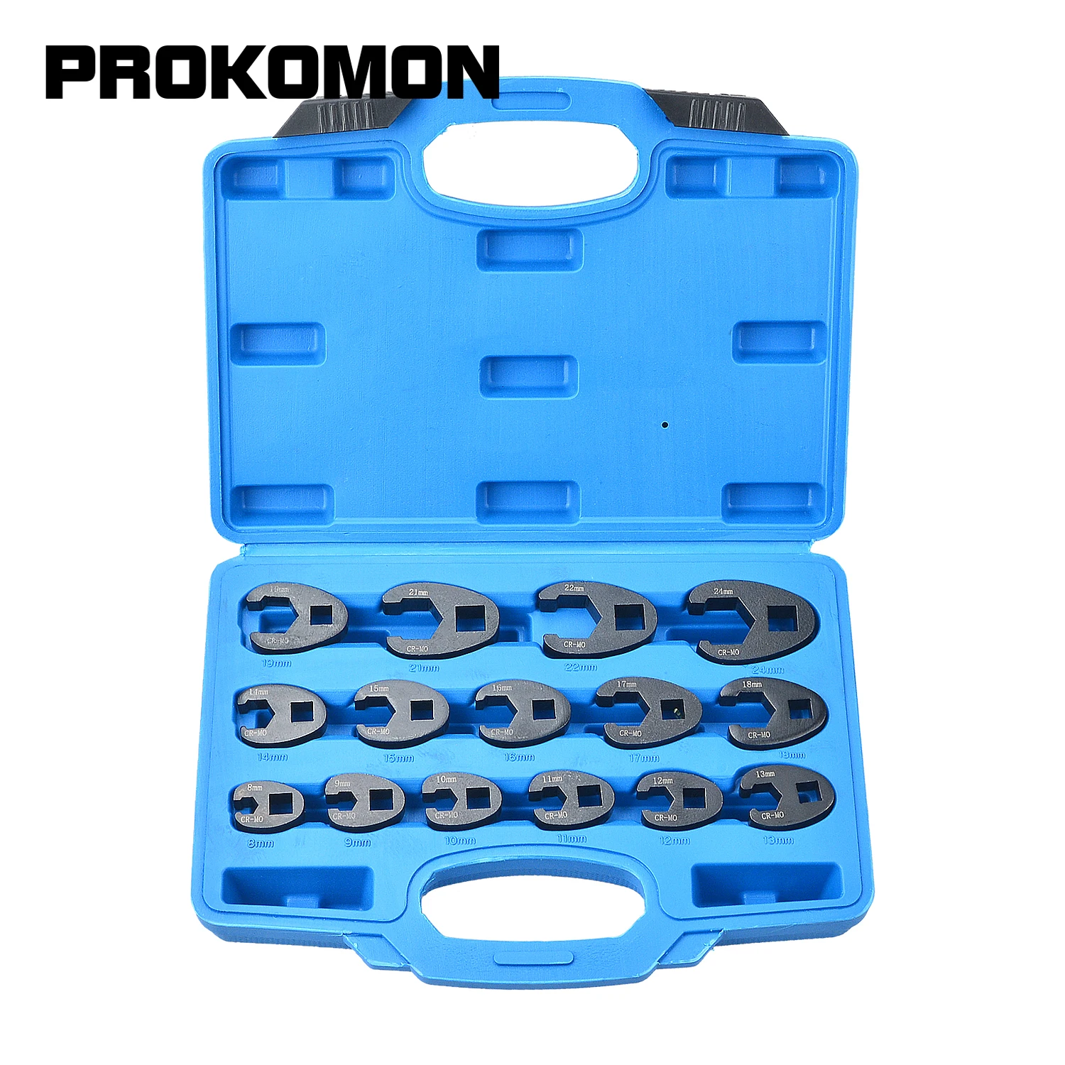 15pcs Crowfoot Flare Nut Wrench Set Metric Tool Kit For 3/8''& 1/2 ...