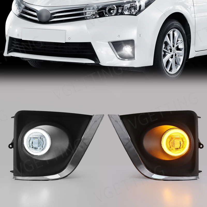For-Toyota-Corolla-Altis-2014-2015-2016-Fog-Lights-Lamp-LED-DRL-Daytime ...