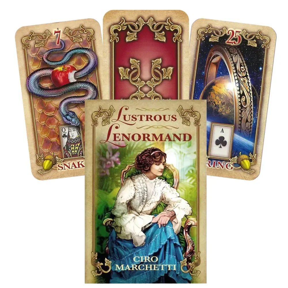 10.4cm X 7.3cm Lustrous Lenormand Oracle Card Tarot Game 47 Pcs ...
